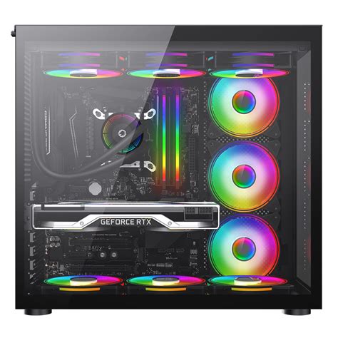 Kustom Pcs Gamemax Infinity Black Atx Case With Argb Fans And Hub