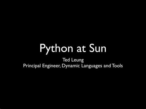 Northwest Python Day 2009 Ppt