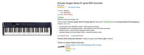 M Audio Key Oxygen Series Bus Powered MIDI Keyboard Shipped Reg