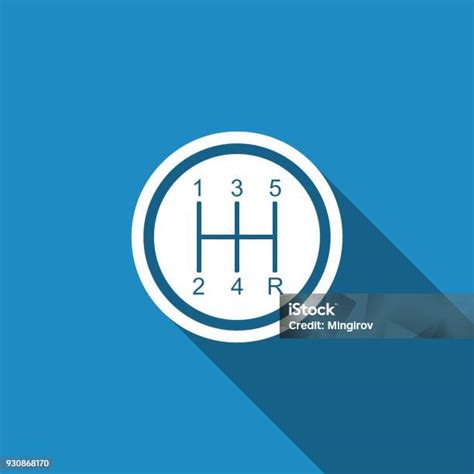 長い影で分離された歯車シフターのアイコン透過アイコンフラットなデザインベクトル図 つまみのベクターアート素材や画像を多数ご用意 つまみ