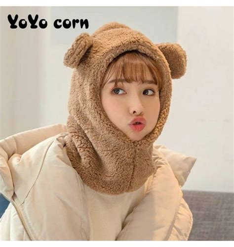 개구리 바라클라바 플리스바라클라바 니트 넥워머모자 바라크라바 겨울 바라클라바 Yoyocorn 겨울 귀여운 티몬