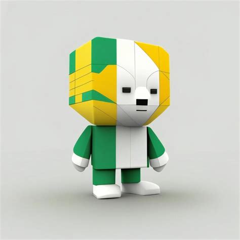 Premium Photo Mascot Character In Green And White Colors Generative Ai