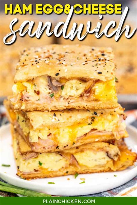 Ham Egg And Cheese Crescent Sandwiches Plain Chicken