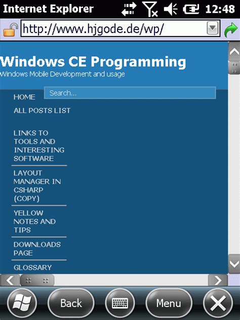 Windows Ce Programming Blog Archive Windows Mobile 6 Internet