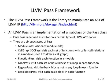 llvm pass and code instrumentation ppt download
