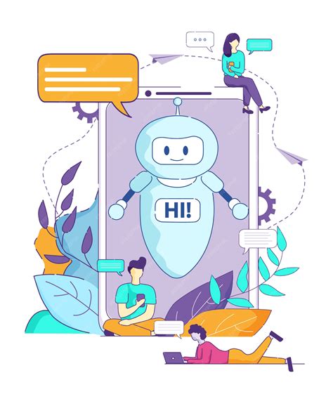 Premium Vector Chatbot Says Hi Artificial Intelligence Browser