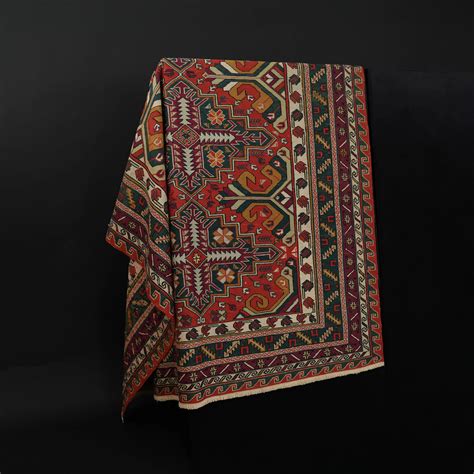Handwoven Chest Antique 80 Years Azerbaijan Sumak Kilim