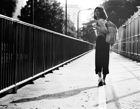 Girl Looking Back While Walking Premium Photo Rawpixel