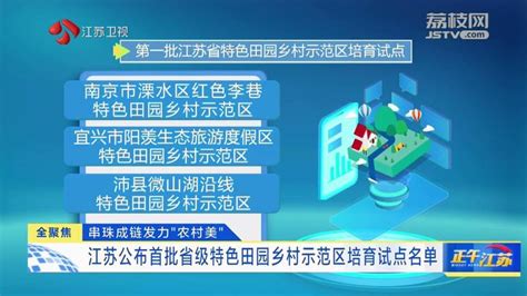 全聚焦江苏公布首批省级特色田园乡村示范区培育试点名单 我苏网