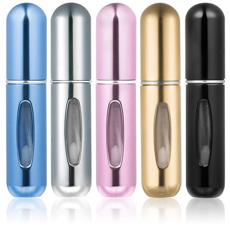 Pack Of 5 5ml Perfume Atomizers Refillable Mini Traveling Portable For