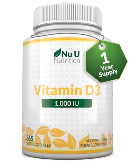 NU U NUTRITION Vitamin D In Softgels BBE PicClick UK