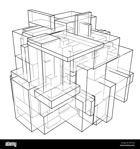 Wireframe Boxes Sketch Style Stock Vector Image Art Alamy
