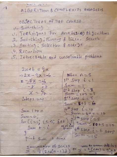 Csc 301 Algorithm And Complexity Theorem Pdf