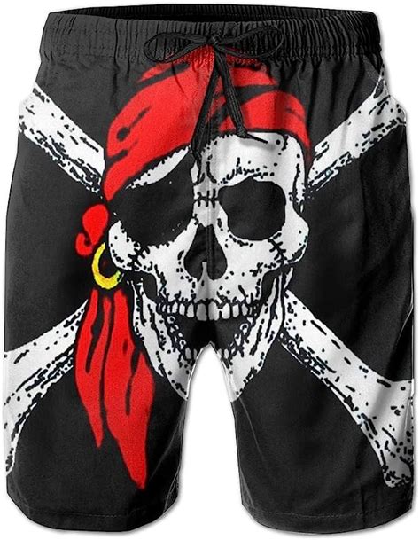 Gdewcro Vintage Black American Flag Mens Summer Swim Trunks Quick Dry
