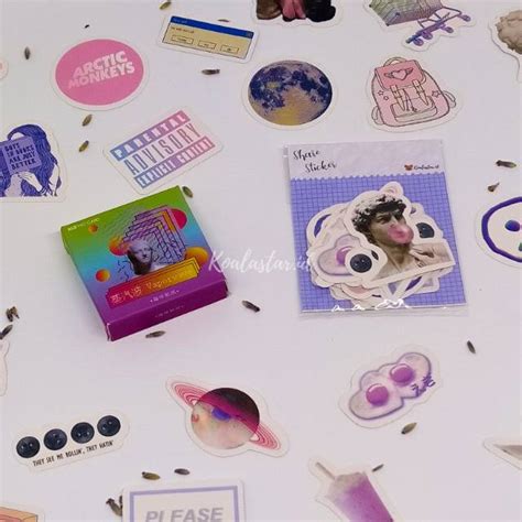 Jual Decorative Sticker Vaporwave Untuk Hias Scrapbook Journaling Dan