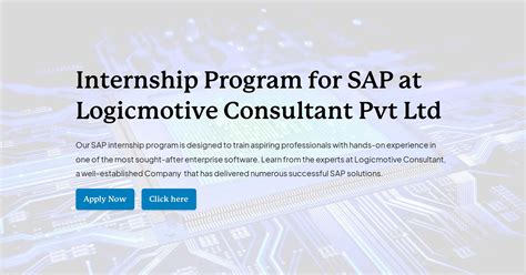 Internship Program For Sap At Logicmotive Consultant Pvt Ltd