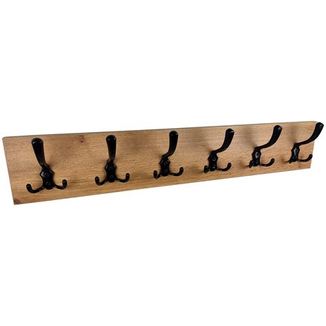 WIESZAK 90 CM ŚCIENNY LOFT DĄB WOTAN CZARNE HAKI ARTmeble W90D WO CZA
