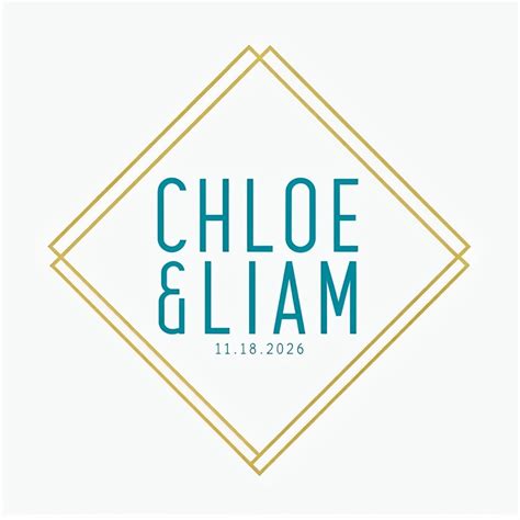 Chloe And Liam Modern Interlocking Geometric Monogram Design Playground