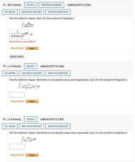 Solved 13 0 1 Points DETAILS PREVIOUS ANSWERS LARCALCET7 Chegg