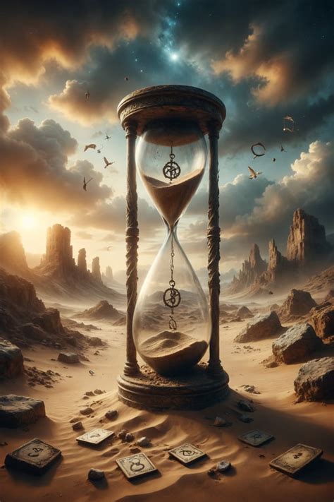 A Giant Hourglass Hangs In The Image Created By Alxnvco Tensorart