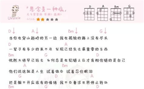 思念是一种病尤克里里谱 张震岳 琴谱网