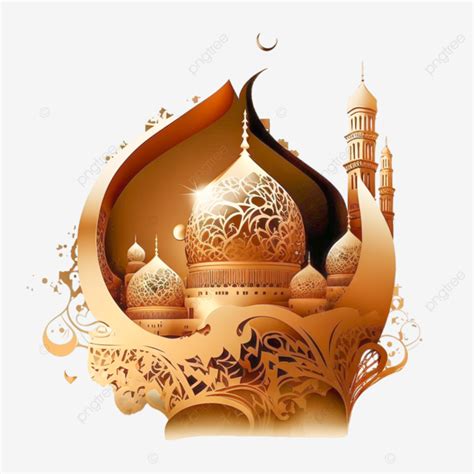 Islamic Ramadan Kareem 3d Golden Mosque Islamic Ramadan Kareem 3d