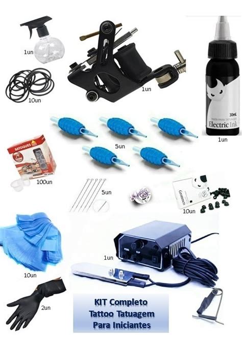 Kit Tatto Tatuagem Completo Iniciante Promoção Brinde Parcelamento sem juros