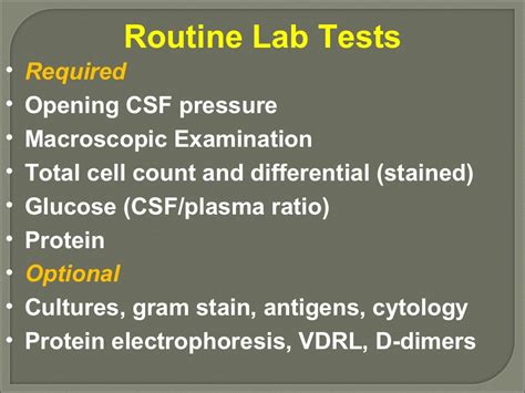 Csf Analysis Presentation