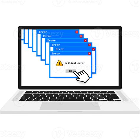 System Error Icon Failure Pc Interface Error Message Computer Window Alert Popup 50701690 PNG