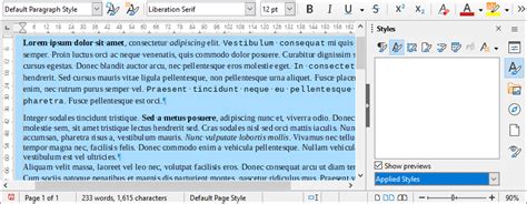 remove styles but retain formatting english ask libreoffice