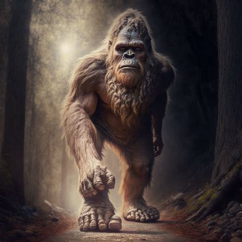 Ai Art Bigfoot Sasquash Big Foot Wall Art Digital Download Forest Office Art Funny