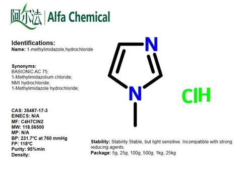 China 1 Methylimidazolehydrochloride Cas 35487 17 3 Manufacturers