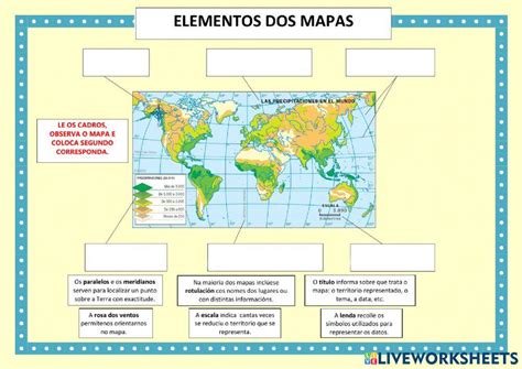Elementos Dos Mapas Worksheet Live Worksheets