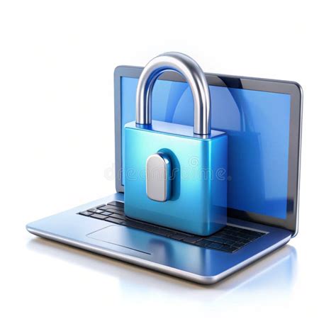 Cybersecurity 3d Illustration Isolated On White Background Stock Illustration Illustration Of