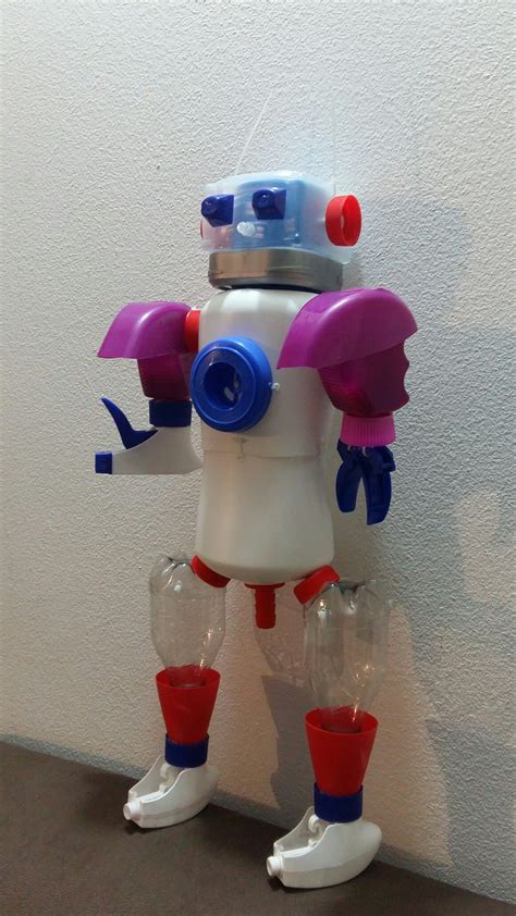 Robot Material Reciclado Fazer Um Robô Tampas De Garrafa Artesanato