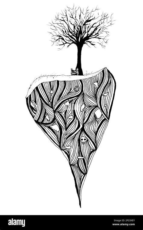 Simple Archaeology Illustration Depicting What May Be Beneath Our Feet