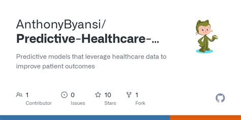 Github Anthonybyansipredictive Healthcare Analytics Modeling Patient Outcomes Predictive