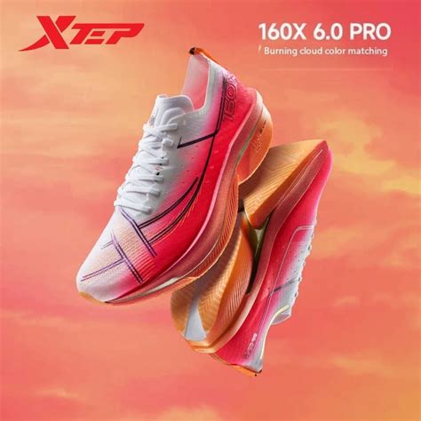 Xtep Men รองเท้าวิ่ง 160x 60 Pro Champion Racing แผ่นคาร์บอนรองเท้า