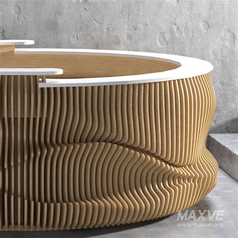Parametric Lobby Counter 3d Model Download Maxve