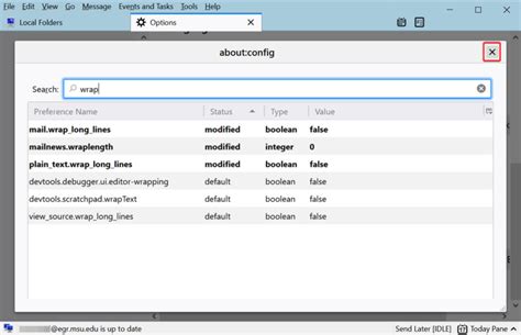 Disable Word And Line Wrap On Mozilla Thunderbird Decs