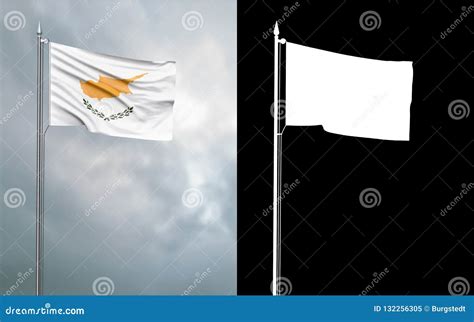 Κρατική σημαία της Δημοκρατίας της Κύπρου Απεικόνιση αποθεμάτων