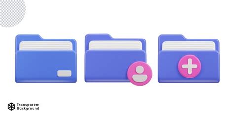 Premium Psd Folder With Files Documents File Management Concept 3d
