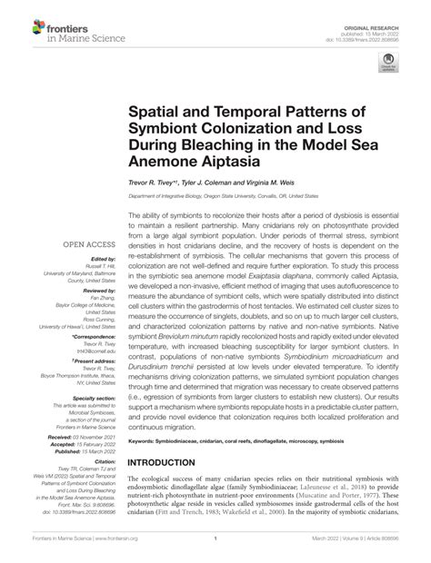 pdf spatial and temporal patterns of symbiont colonization and loss