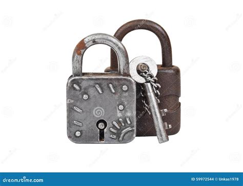Vintage Rusty Lock And Key Stock Photo Image Of Protection 59972544