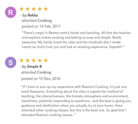 Reema Swad Cooking Classes Winner Of Institute Of The Month