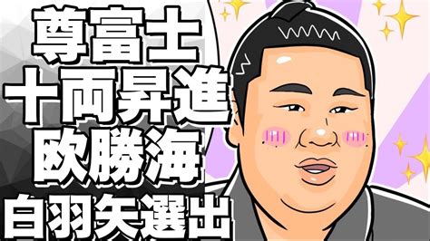 新十両昇進！尊富士、欧勝海に白羽の矢 Youtube