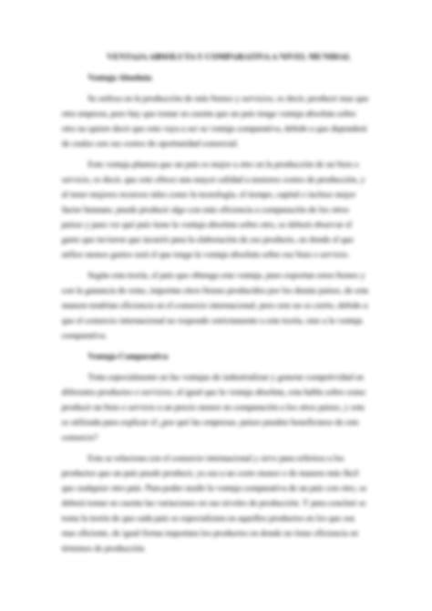 SOLUTION Ventaja Absoluta Y Comparativa Studypool