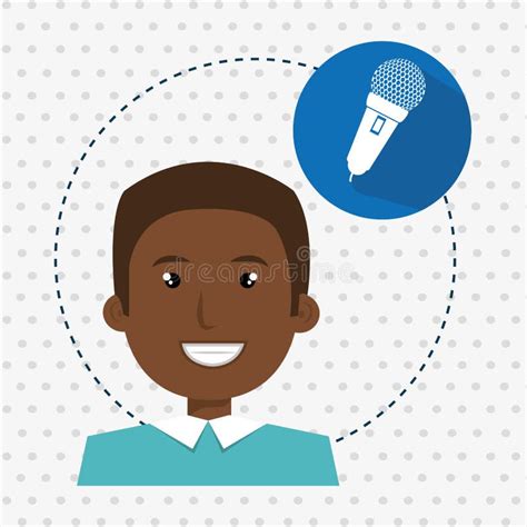 Man Microphone Audio Speak Stock Illustration Illustration Of Singing