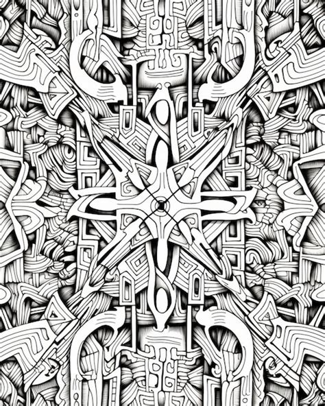 Drawing Of An Intricate Pattern Premium Ai Generated Image