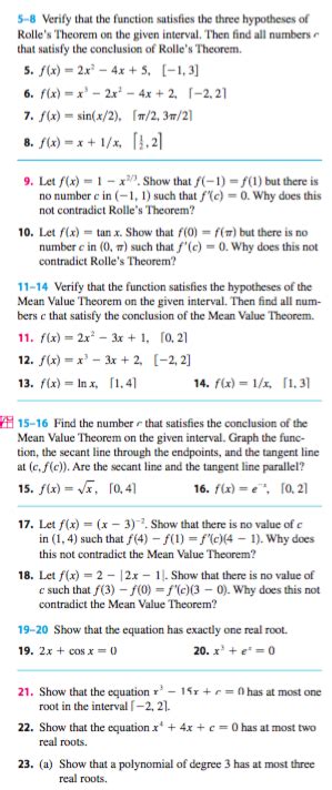 Solved 5 8 Verify That The Function Satisfies The Three Chegg Com